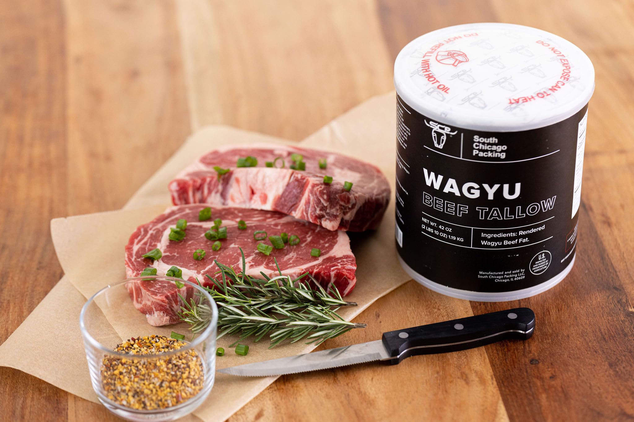 South Chicago Packing Wagyu Beef Tallow, 42 Ounces, Paleo-friendly, Keto-friendly, 100% Pure Wagyu