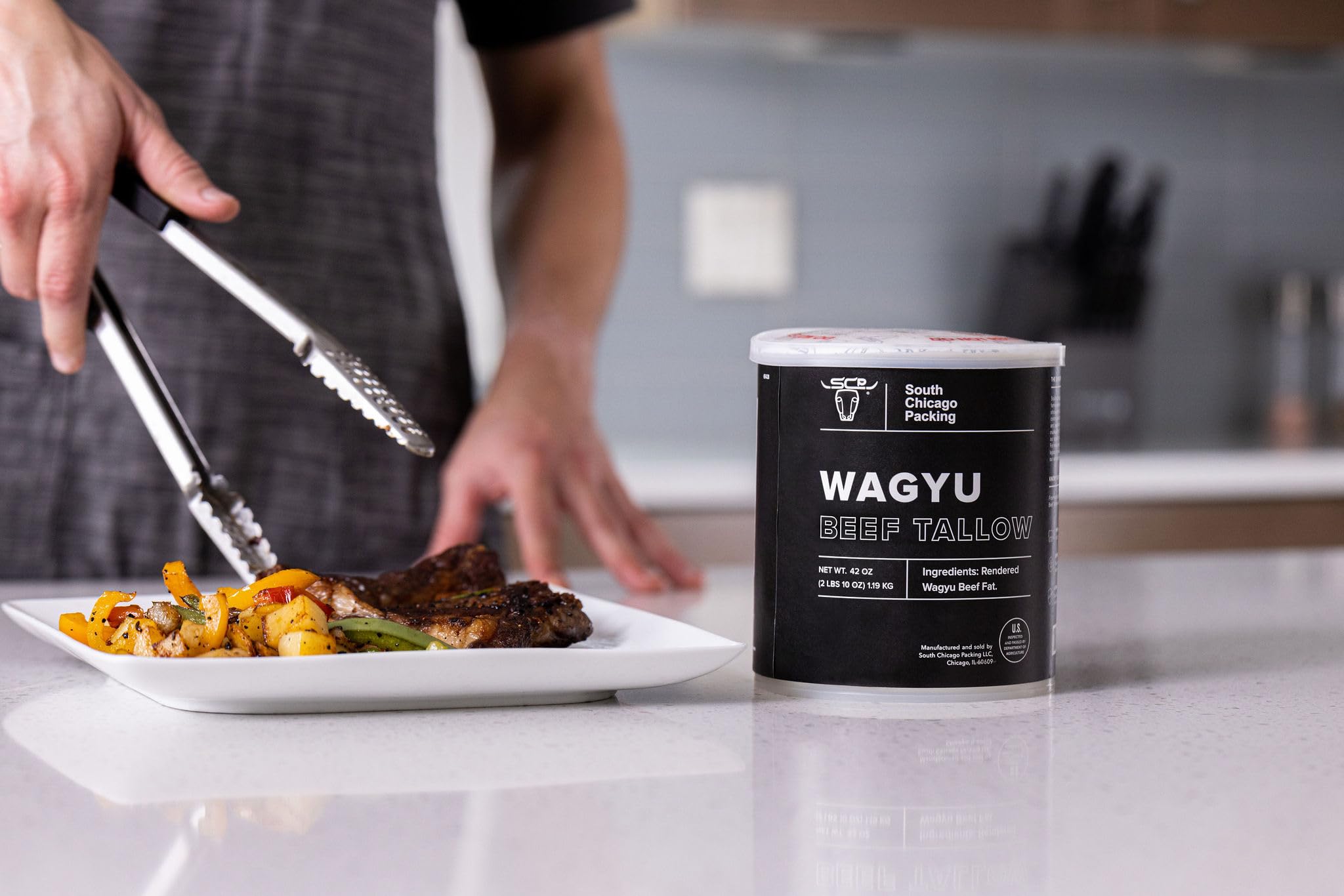 South Chicago Packing Wagyu Beef Tallow, 42 Ounces, Paleo-friendly, Keto-friendly, 100% Pure Wagyu