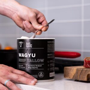 South Chicago Packing Wagyu Beef Tallow, 42 Ounces, Paleo-friendly, Keto-friendly, 100% Pure Wagyu