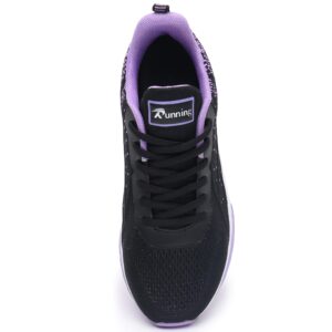 RomenSi Womens Running Shoes Fashion Breathable Tennis Air Cushion Sneakers (Purple US 8.5 B(M)