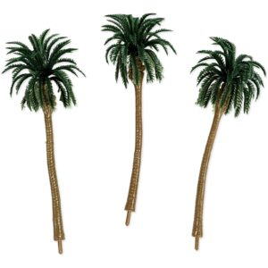 Miniature Model Palm Trees for Dioramas, DIY Crafts (5 Sizes, 15 Pieces)