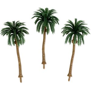 Miniature Model Palm Trees for Dioramas, DIY Crafts (5 Sizes, 15 Pieces)