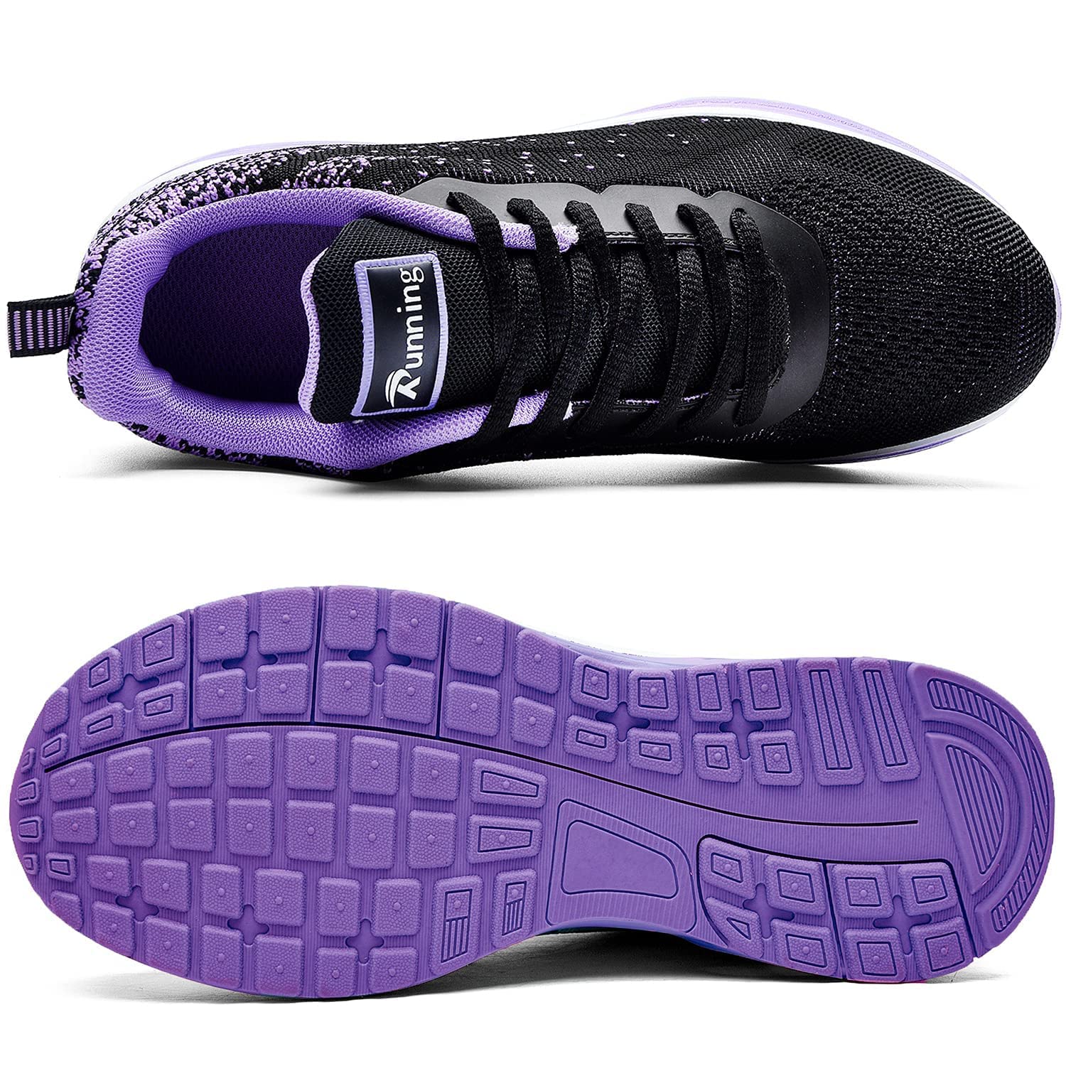 Air Shoes for Women Tennis Sports Athletic Workout Gym Running Sneakers - Purple - Size 8