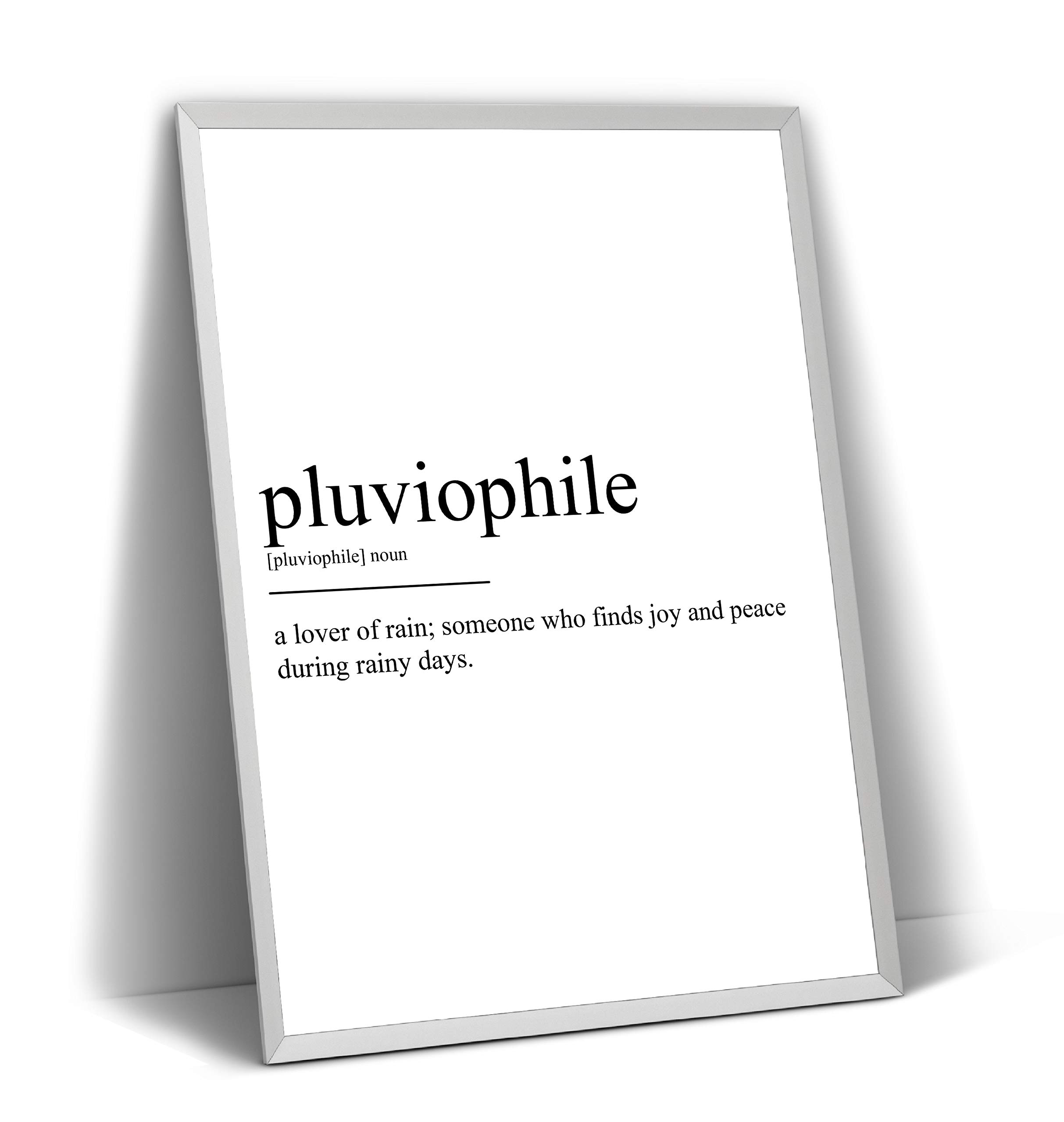 Pluviophile Definition Print - Version 2 - Poster Wall Art Quote Typography Home - Frame Not Included