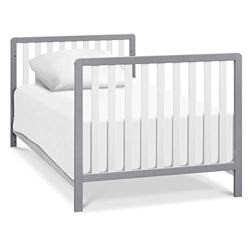 Carter's by DaVinci Colby 4-in-1 Convertible Mini Crib with Trundle Drawer in Grey and White, Greenguard Gold Certified, Undercrib Storage