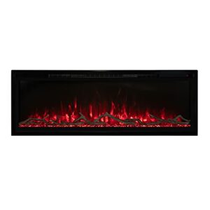 modern flames spectrum series slimline wall mount/built-in electric fireplace (sps-50b), 50-inch