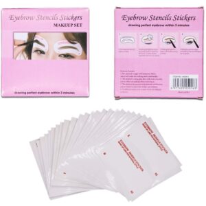 60 PCS Eyebrow Stencils 6 Styles Non-Woven Shaping Grooming Stencil Kit Eyebrow Drawing Guide Makeup Template DIY Tools For Beginners