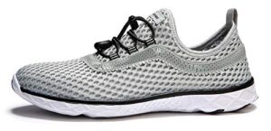 suokeni women's quick drying slip on water shoes for beach or water sports ultralight walking shoes lightgray,size:us 8.5/eu 39