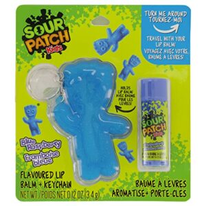 taste beauty sour patch kids blue raspberry lip gloss keychain