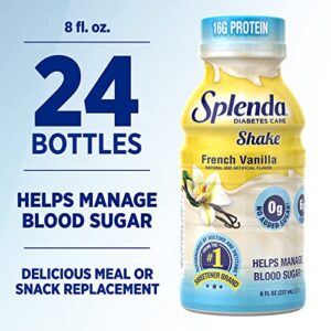 SPLENDA Diabetes Care Shakes - Meal Replacement Shake, French Vanilla, 8 Fl Oz (Pack of 24)