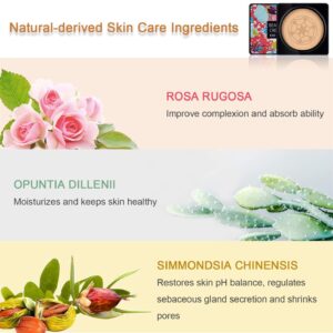 NUIBO Air Cushion CC Cream Mushroom Head, Moisturizing Concealer Makeup Base, Primer Liquid Foundation Long Lasting with Two Mushroom Makeup Sponges 【Natural】【Screw lid】