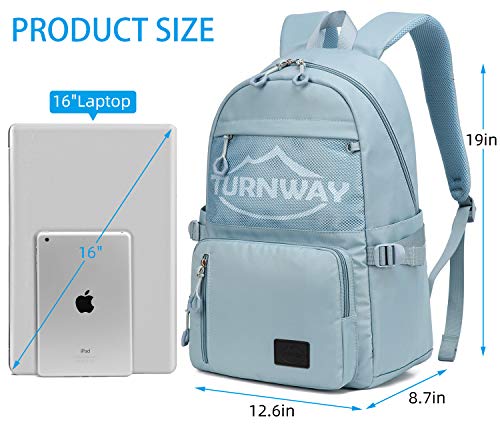 TurnWay Waterproof Lightweight 16” Laptop Backpack/Daypack for Travel, College, Sport, Men and Women