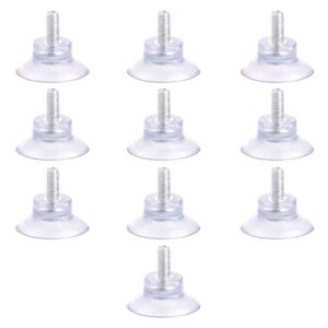 KINMAD 10 Pcs M8x13mm Rubber Strong Suction Cup Screw with 35mm Sucker Hanger Pads for Table Glass Tops