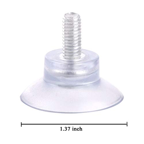 KINMAD 10 Pcs M8x13mm Rubber Strong Suction Cup Screw with 35mm Sucker Hanger Pads for Table Glass Tops