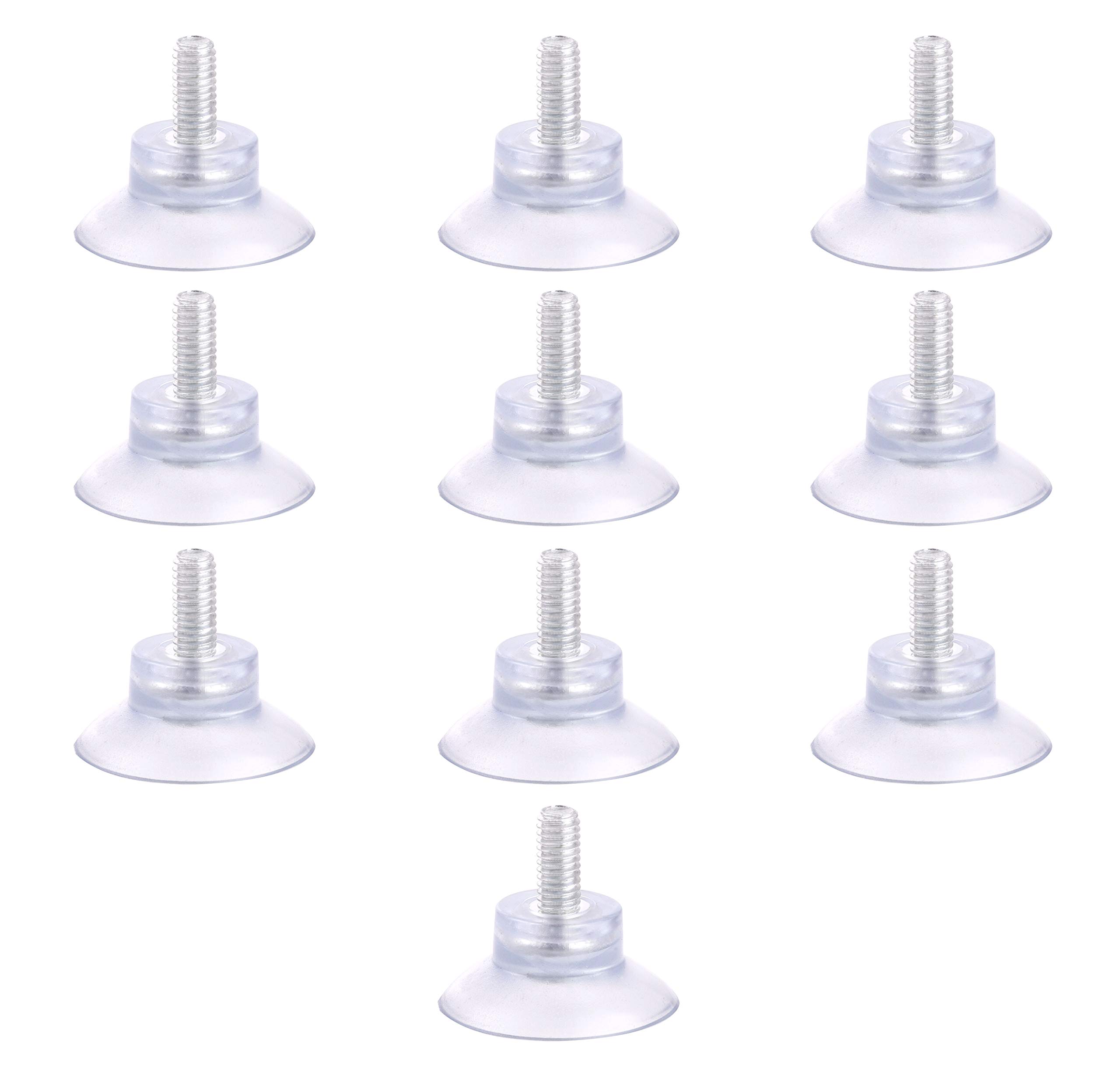 KINMAD 10 Pcs M6x13mm Rubber Strong Suction Cup Screw with 35mm Sucker Hanger Pads for Table Glass Tops