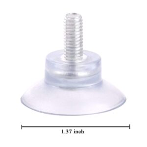 KINMAD 10 Pcs M6x13mm Rubber Strong Suction Cup Screw with 35mm Sucker Hanger Pads for Table Glass Tops