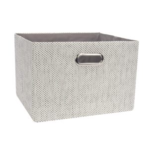 lambs & ivy gray foldable/collapsible storage bin/basket organizer with handles