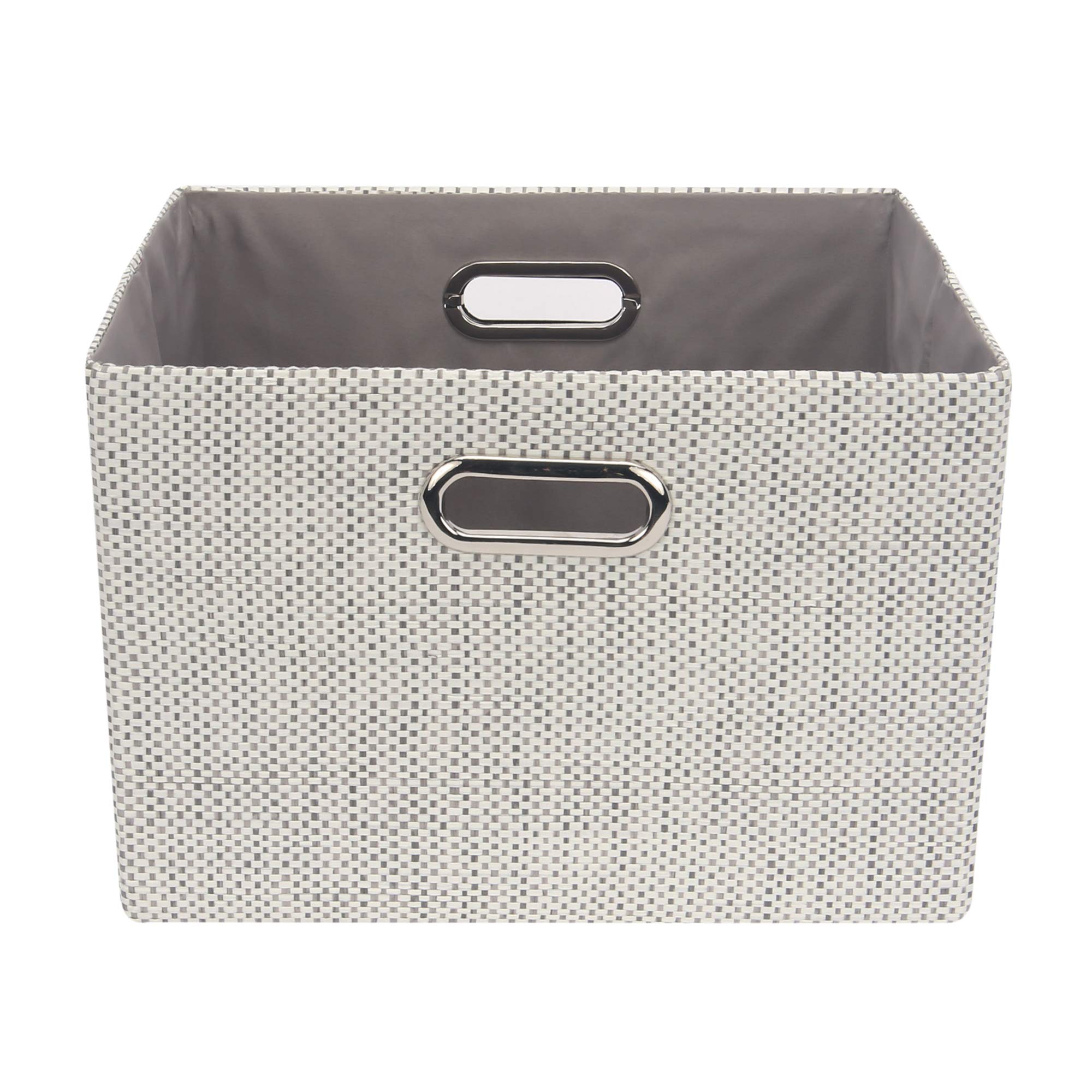 Lambs & Ivy Gray Foldable/Collapsible Storage Bin/Basket Organizer with Handles