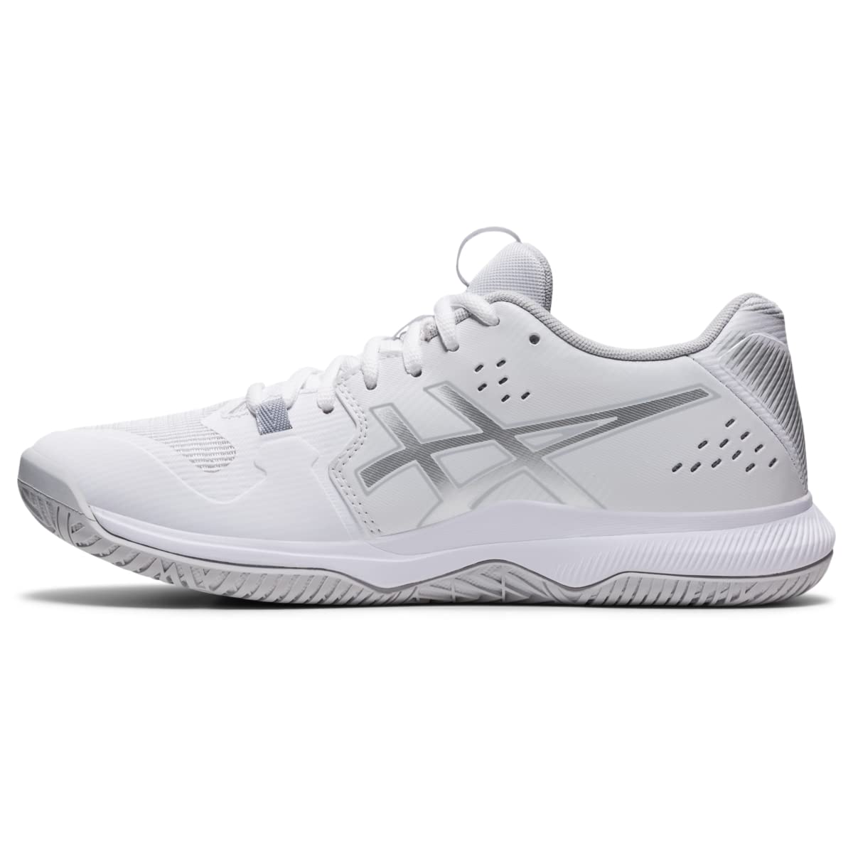 ASICS Women's Gel-Tactic Indoor Sport Shoes, 8.5, White/Pure Silver