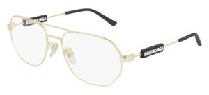 balenciaga bb0117o gold 57/18/145 unisex eyewear frame