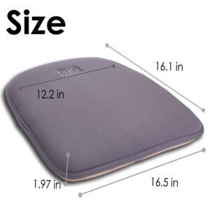 Big Hippo Chair Pads, Memory Foam, Seat Cushion Non Slip Rubber Back Thicken Chair Padding with Elastic Bands for Home Office Outdoor Seats (Gray-1pc)