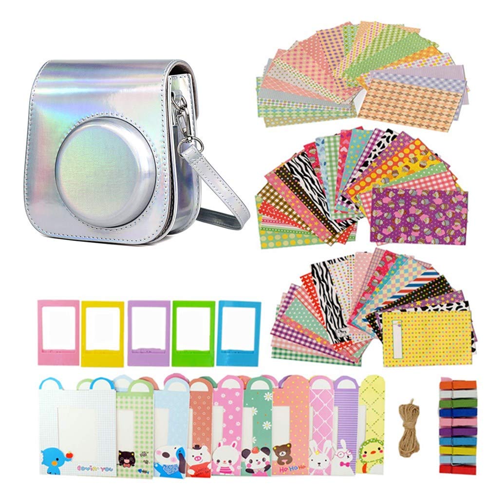 Kimyoaee Accessories Bundle Kit Set for Fujifilm Instax Mini 11 Films Accessory Include Camera Case, Film Stickers, Desk Frames, Hanging Frame, Clips with String