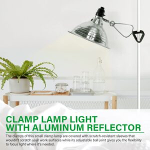 Simple Deluxe Clamp Lamp Light with 8.5 Inch Aluminum Reflector up to 150 Watt E26 (no Bulb Included) 6 Feet 18/2 SPT-2 Cord, 1-Pack, Silver and Black