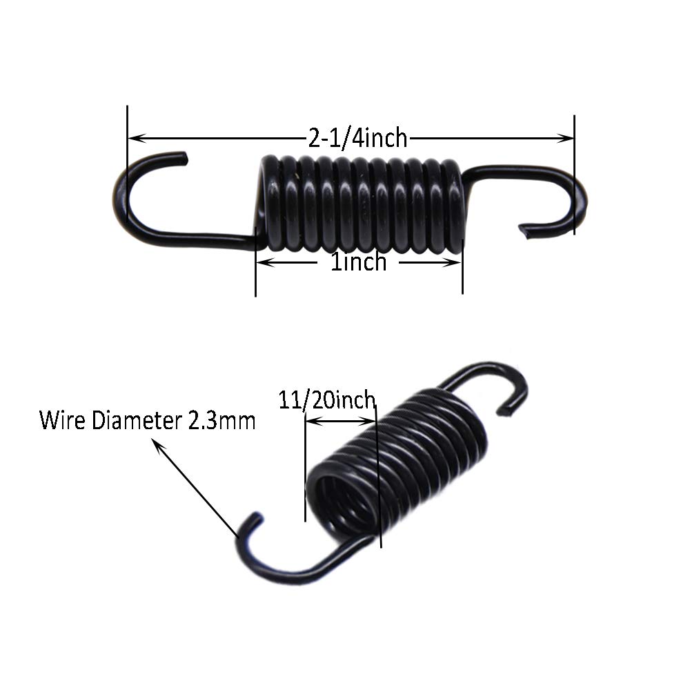 Yoogu 2-1/4inch (Pack of 8) Furniture Springs Replacement for Recliner Sofa Bed and Others Black [11 Turn]