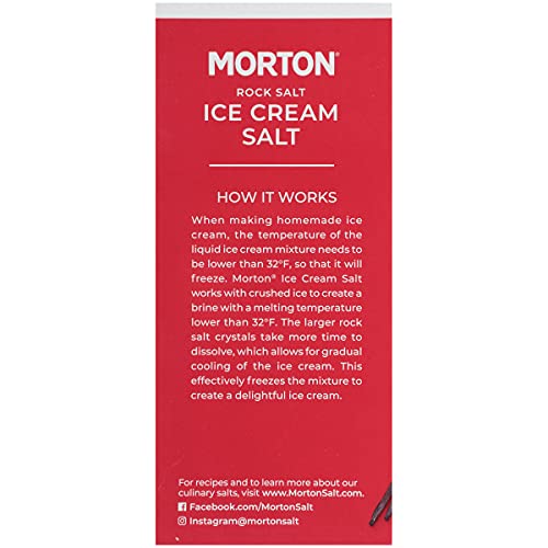 Morton Ice Cream Salt, Rock Salt, 4 Pound, Tub (Pack of 4)