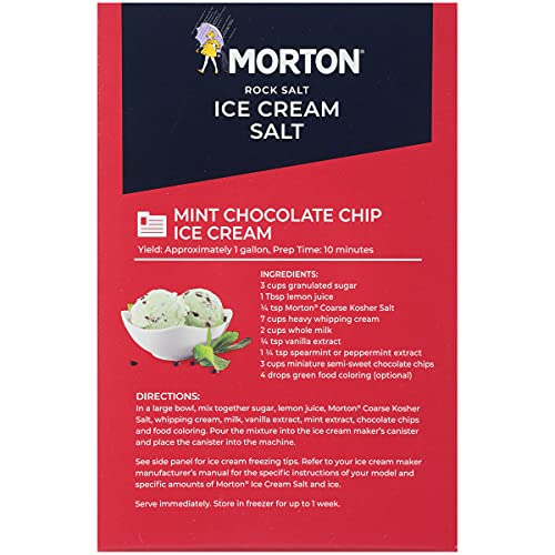 Morton Ice Cream Salt, Rock Salt, 4 Pound, Tub (Pack of 4)