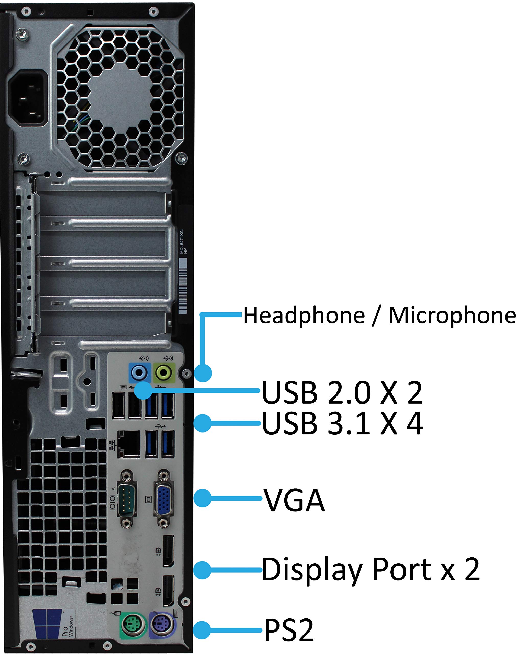 HP 600 G2 ProDesk SFF Desktop, Intel Quad-Core i5 6500 Upto 3.6GHz, 16GB RAM, 512GB SSD, HD Graphics 530 4K / 3-Monitor Support, Wi-Fi, Bluetooth, HDMI, DisplayPort - Windows 10 Pro (Renewed)