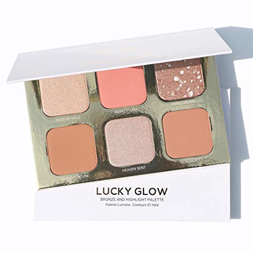 Lucky Glow Palette by True + Luscious - Talc Free - Vegan, Cruelty Free, Paraben Free. Multi-use Highlighter, Blush & Bronzer - 0.78 oz