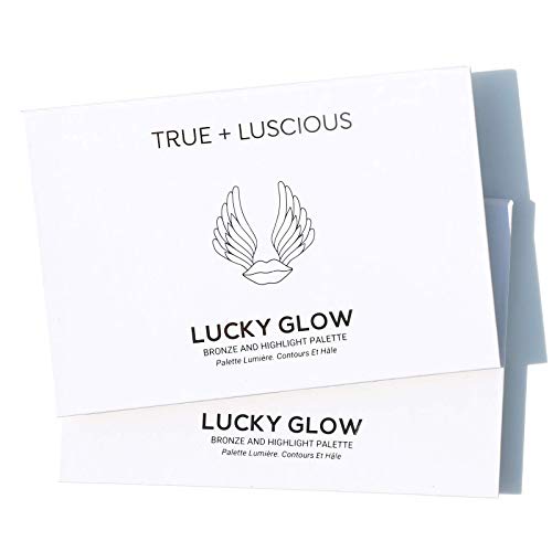 Lucky Glow Palette by True + Luscious - Talc Free - Vegan, Cruelty Free, Paraben Free. Multi-use Highlighter, Blush & Bronzer - 0.78 oz