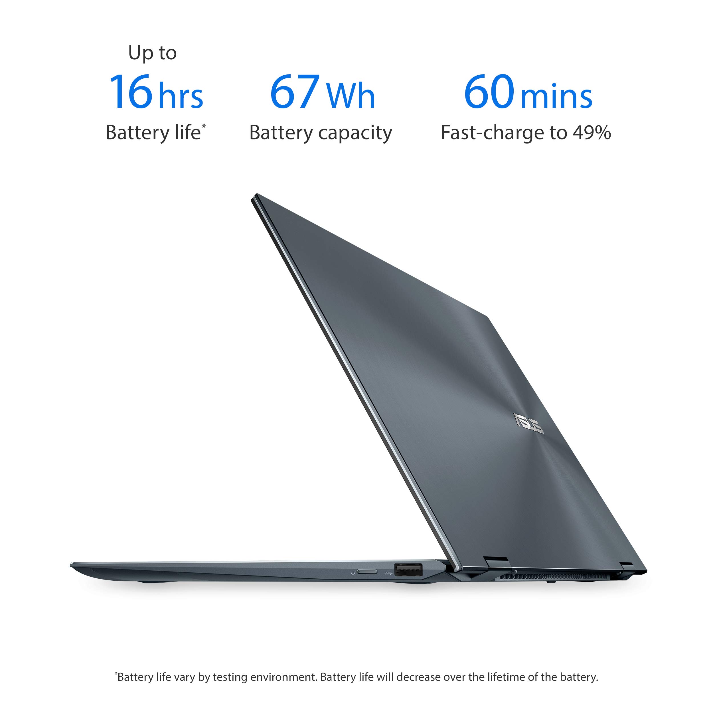 ASUS ZenBook Flip 13 Ultra Slim 2-in-1 Laptop, 13.3” FHD Touchscreen Display, Intel Core i7-1065G7 Processor, 16GB RAM, 512GB PCIe SSD, Thunderbolt 3, Windows 10 Pro, Pine Grey, UX363JA-XB71T