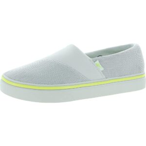 reebok womens katura slip on walking shoe, porcelain/yellow energy glow/white, 6.5 us