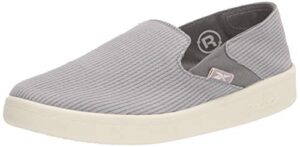 reebok womens cotton & corn slip on walking shoe, spacer grey/chalk/white, 8.5 us