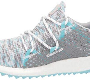 adidas Women's W Crossknit DPR Golf Shoe, White/Hazy Sky/Grey, 7.5 US