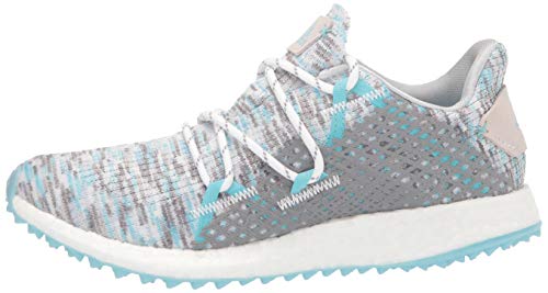 adidas Women's W Crossknit DPR Golf Shoe, White/Hazy Sky/Grey, 7.5 US