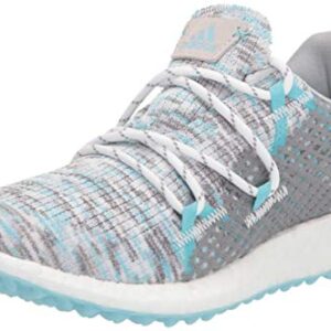 adidas Women's W Crossknit DPR Golf Shoe, White/Hazy Sky/Grey, 7.5 US