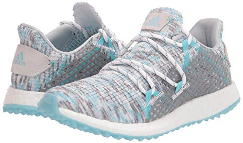 adidas Women's W Crossknit DPR Golf Shoe, White/Hazy Sky/Grey, 7.5 US