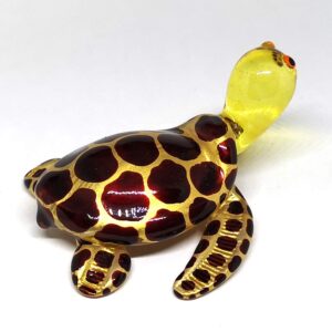 ZOOCRAFT Collectible Sea Turtle Blown Art Glass Figurine Coastal Beach Home Decoration Blown