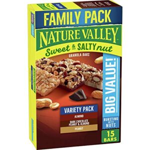 nature valley granola bars, sweet and salty nut, variety pack, 15 ct