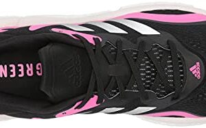 adidas womens Solar Boost 21 Running Shoes, Black/Screaming Pink/Halo Silver, 5.5 US