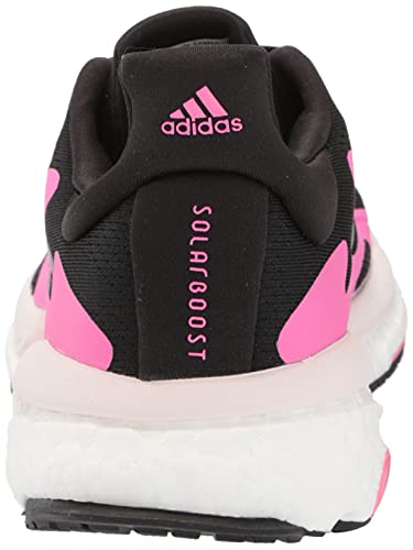 adidas womens Solar Boost 21 Running Shoes, Black/Screaming Pink/Halo Silver, 5.5 US