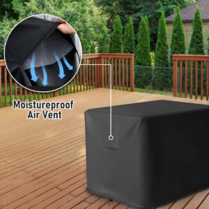 SHINESTAR Universal Generator Cover 26 x 20 x 20 inch - for 3000-5000 Watt Portable Generators, for Westinghouse, Champion, WEN, DuroMax and More, Heavy Duty Waterproof 600D Polyester, Black