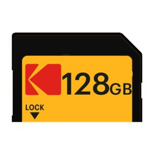 Kodak 128GB UHS-II U3 V90 Ultra Pro SDXC Memory Card - Up to 3000MB/s Read Speed and 270MB/s Write Speed