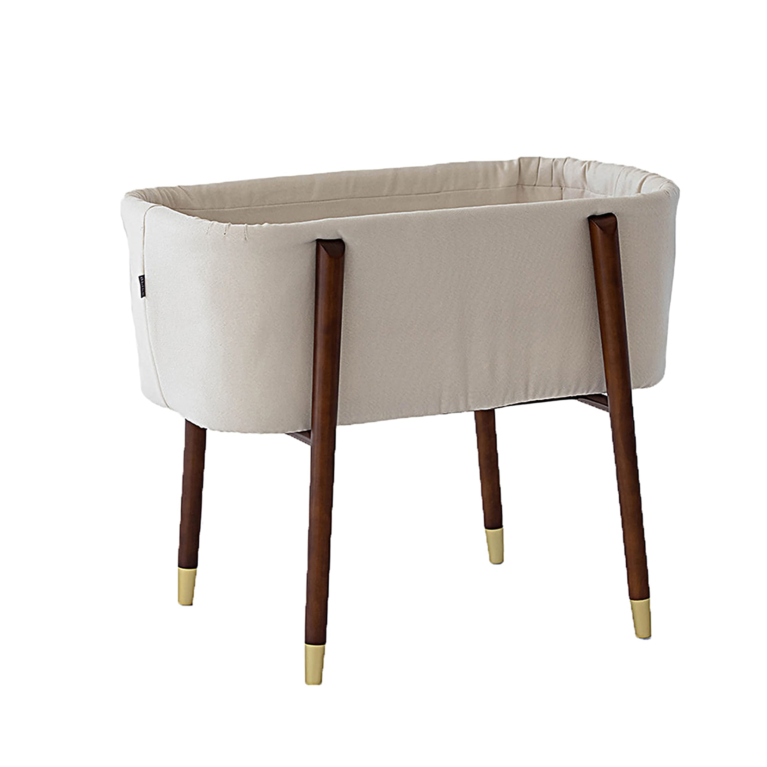 TruBliss Phoenix Baby Sova Bassinet - Portable Bassinet, Mid-Century Design, Extra Deep Walls for Safety, Includes 2 Fitted Sheets and Padded Mattress - Perfect for Newborns and Babies