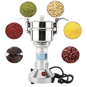 HighFree 150g Electric Grain Grinder Mill, 110V 2500W High Speed Electric Pulverizer Herb Grain Spice Coffee Seeds Rice Corn Pepper Cereal Powder Machine for Kitchen, Food Store