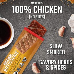 Jack Link's Meat Bars, Rotisserie Chicken, 12 Count - 8g of Protein and 70 Calories Per Protein Bar, Made with Premium Chicken, No added MSG - Keto Friendly and Gluten Free Snacks