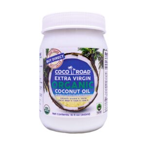 coco road organic & fair trade virgin coconut oil (15 fl oz)